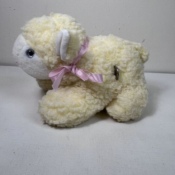 Toys | Vintage Musical Lamb Plush Stuffed Animal Wind Up Toy Cream ...